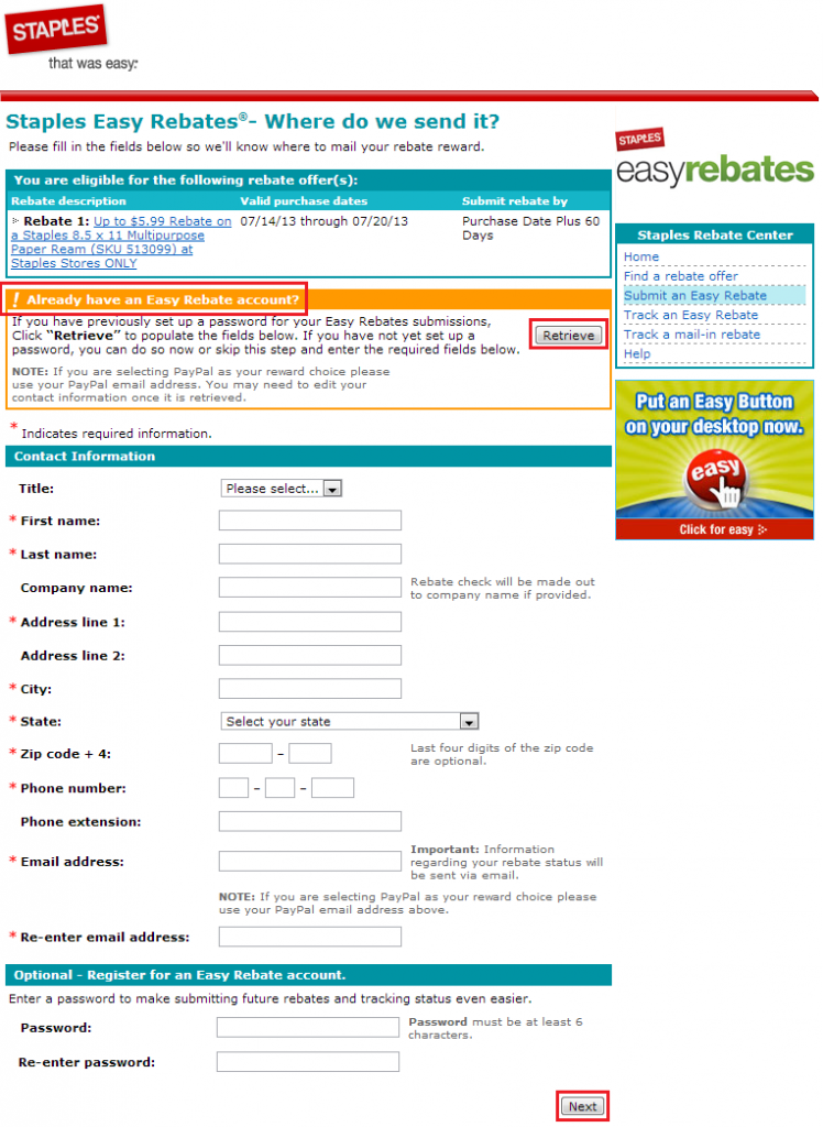 Staples Easy Rebates Step-by-Step Guide - Travel with Grant