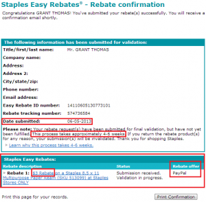 Staples Easy Rebates Step-by-Step Guide - Travel with Grant