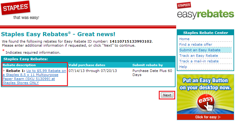 Staples Easy Rebates Step-by-Step Guide - Travel with Grant