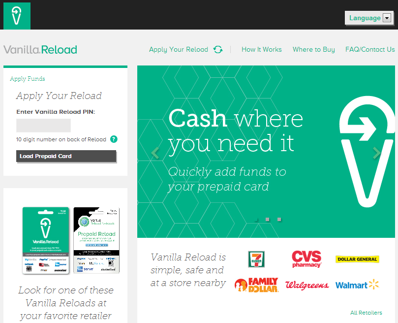 How To Use Vanilla Reload Cards to Load your Bluebird Card