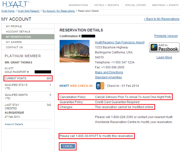 Cancelling a Hyatt Points Reservation and Using a Marriott Free Night ...