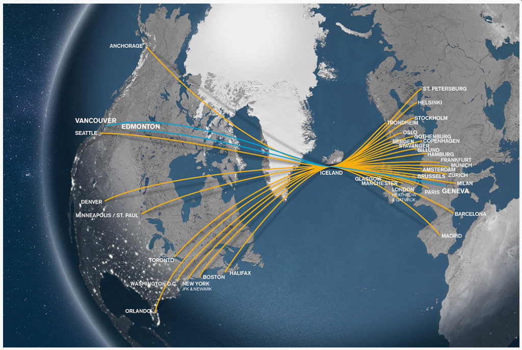 IcelandAir is Increasing their Route Network by 18% in 2014