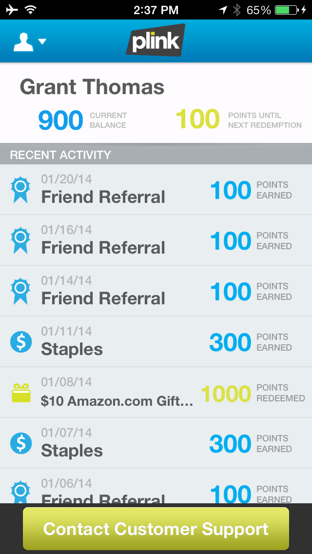 Plink App for iPhone and Android Smartphones