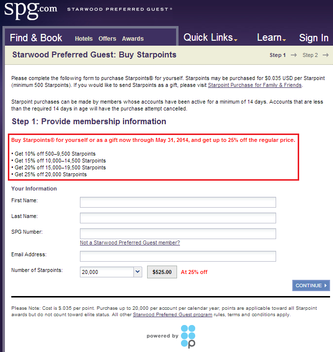 New SPG Buy Points Promo: SPG Points for 2.63 CPP or Frequent Flyer ...