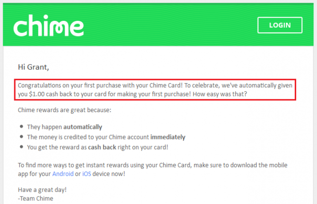 Chime Card Prepaid Reloadable Debit Card - Instant Cash Back Card