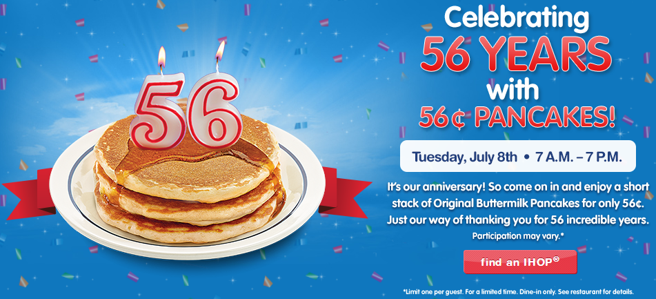 Random News: Happy 56th Birthday IHOP, Five Crowns and Elephant Bar ...