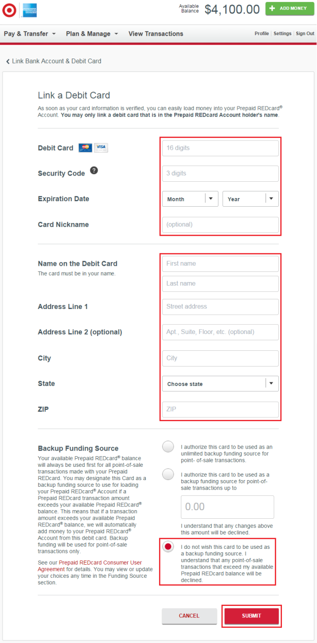 How to Add Funds to your Target Redbird Card
