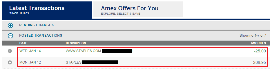 AMEX Offers: Staples Statement Credit Update and 4 New Offers