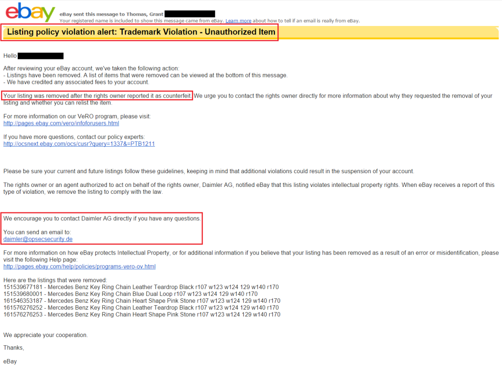 How to Reinstate Ebay Listings that were Removed for Trademark Violation