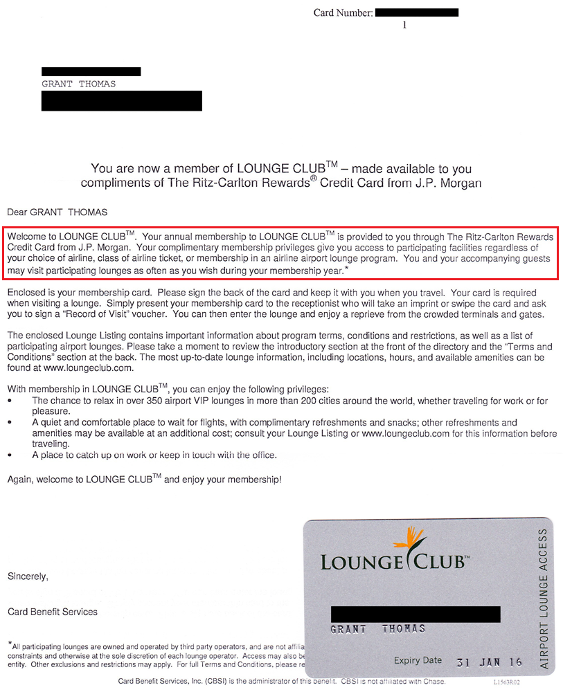 Random News Part 2: Ritz-Carlton Statement Credits, Lounge Club Card ...