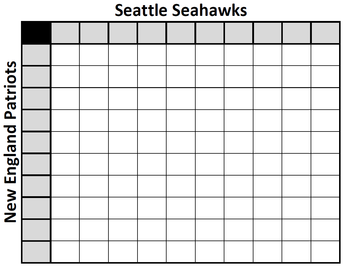 Printable Super Bowl Squares Template Excel Printable Word Searches