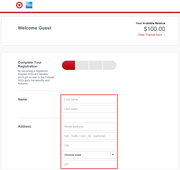 Purchase and Activate a Temporary Target Redbird Card