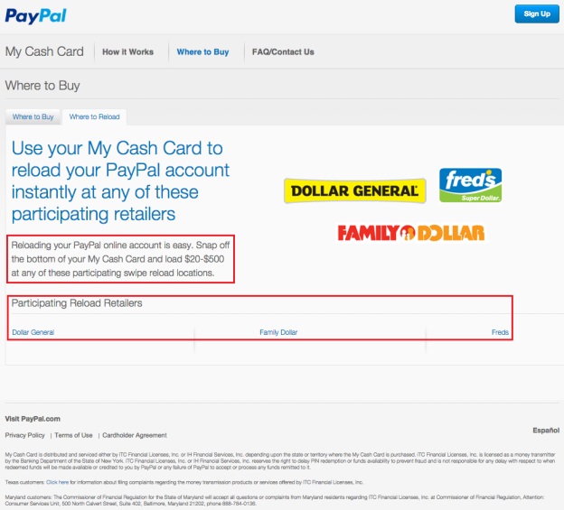 New PayPal My Cash Cards and Online Loading Process (Light Blue PPMCC ...