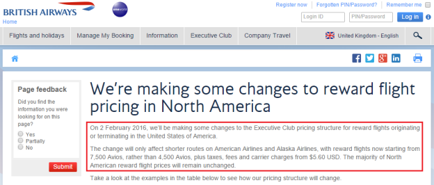 *Updated* List of British Airways Avios Routes from the Bay Area (SFO ...
