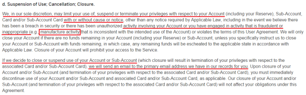 American Express Serve Card Bulk Account Shutdowns / Terminations