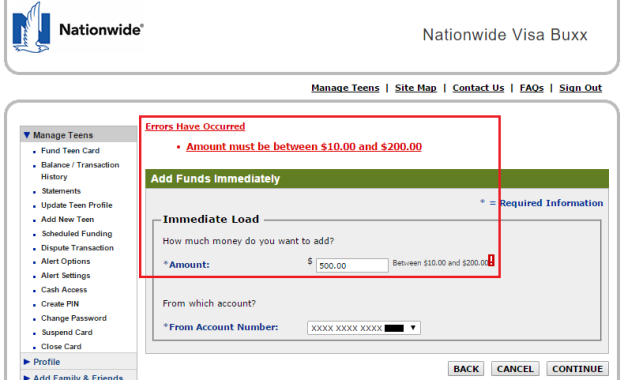 Nationwide Visa Buxx 0 Reload Limit Now Live