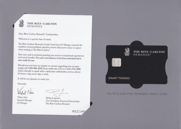 Unboxing my JPMorgan Chase Ritz Carlton Visa Infinite Credit Card: Cart ...