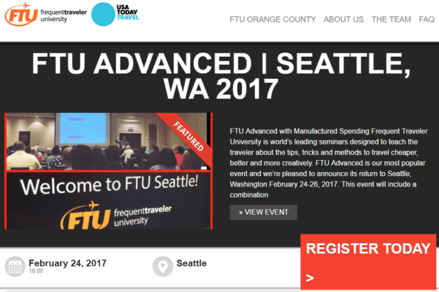 FTU Advanced Orange County (October 28-30) and Seattle (February 24-26)