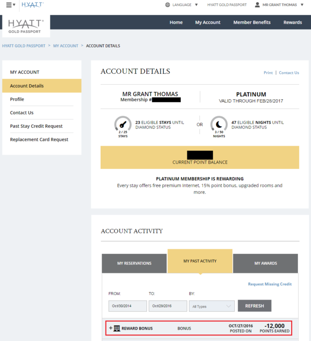 How to Transfer/Combine Hyatt Gold Passport Points to Another Account