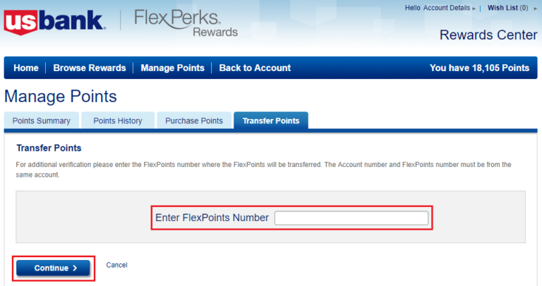 New US Bank FlexPerks Transfer Process (Share & Combine US Bank FlexPoints)