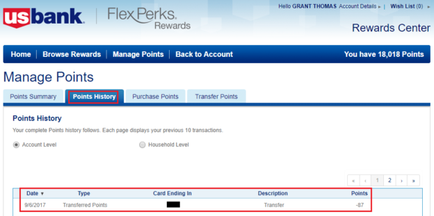 New US Bank FlexPerks Transfer Process (Share & Combine US Bank FlexPoints)