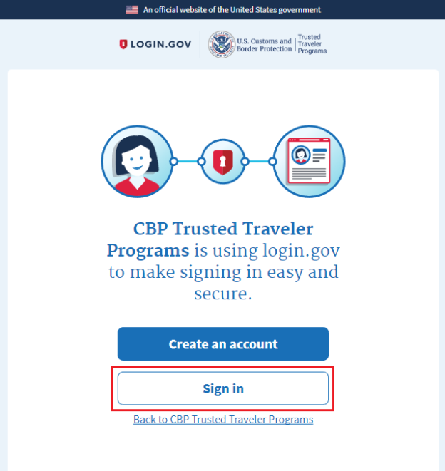 Create Login.gov Account to Log into Global Entry / TSA PreCheck Dashboard