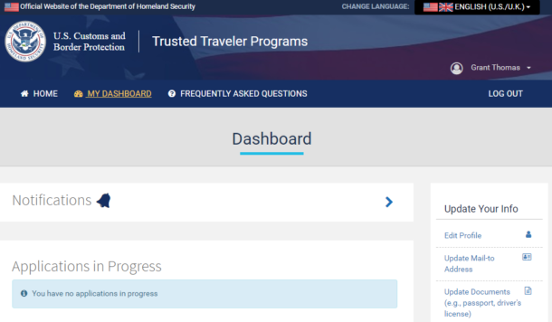 Create Login.gov Account to Log into Global Entry / TSA PreCheck Dashboard