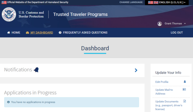 Create Login.gov Account to Log into Global Entry / TSA PreCheck Dashboard