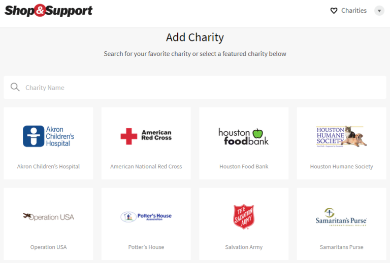 Use Shop & Support to Earn Money for your Favorite Charity (Up to a 60% ...