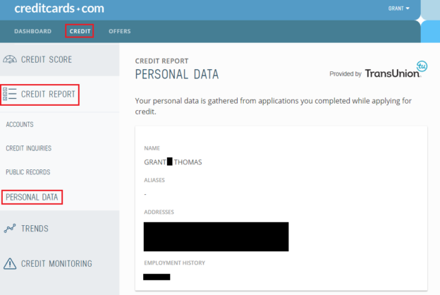 Sign up for Free Credit Monitoring from CreditCards.com (TransUnion ...