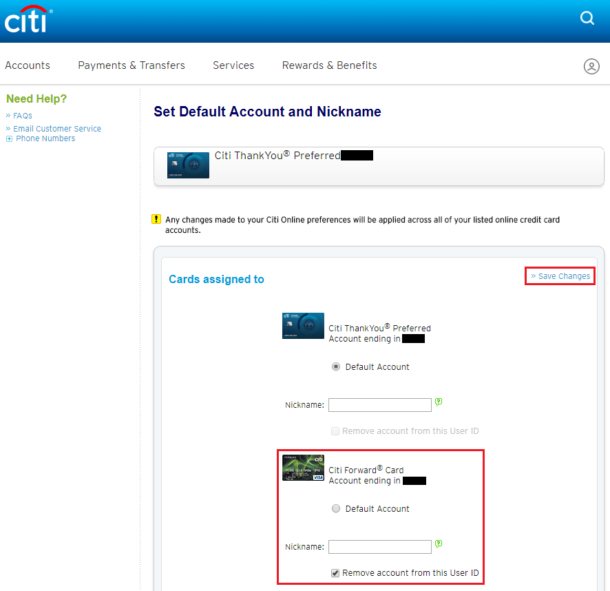 How to Remove / Unlink Citi Credit Card from Online Account