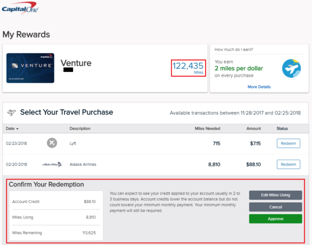 How to Redeem Capital One Venture Rewards "Miles" for Travel Purchases