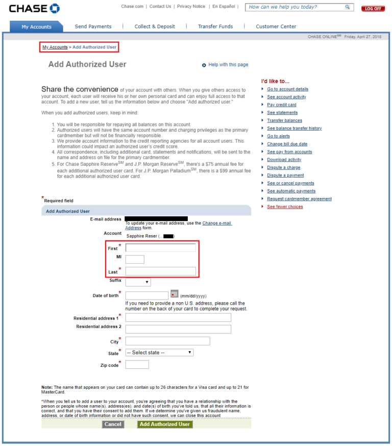 Pet Peeve: Adding Authorized Users to Chase Business Credit Cards #RANT