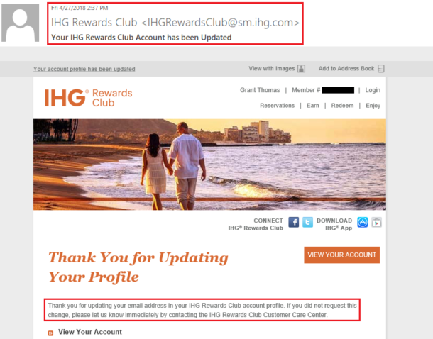 My IHG Rewards Club Account was Hacked, Here's what I Did Next...