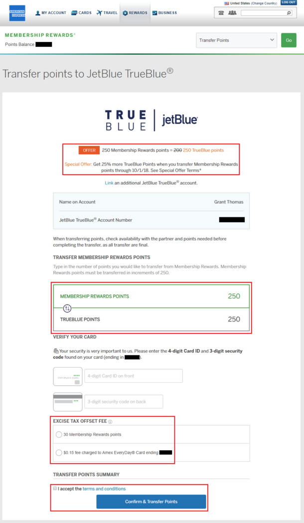 Transfer Times to JetBlue from AMEX Membership Rewards, Citi Thank You ...