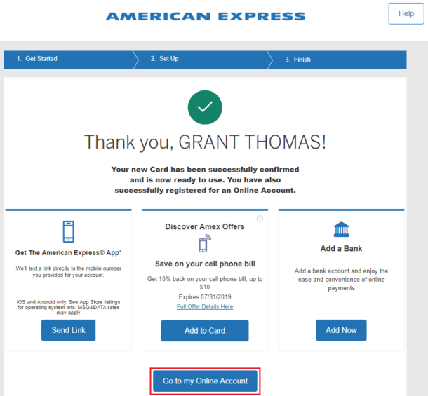 How to Activate & Set Up American Express Gold Card in AMEX Online Account