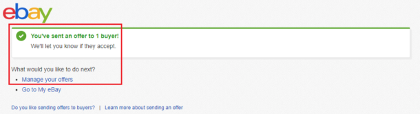 Sell Your eBay Items Faster! Send Offers to Buyers Watching your Items