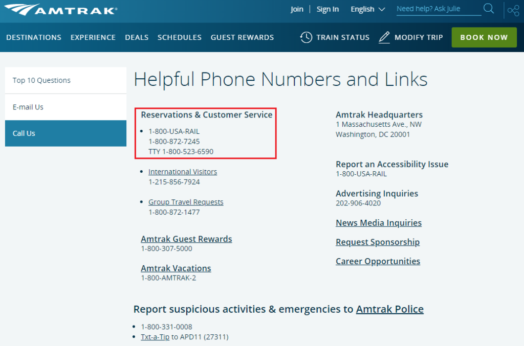 What Is The Telephone Number For Amtrak at Victoria Horton blog