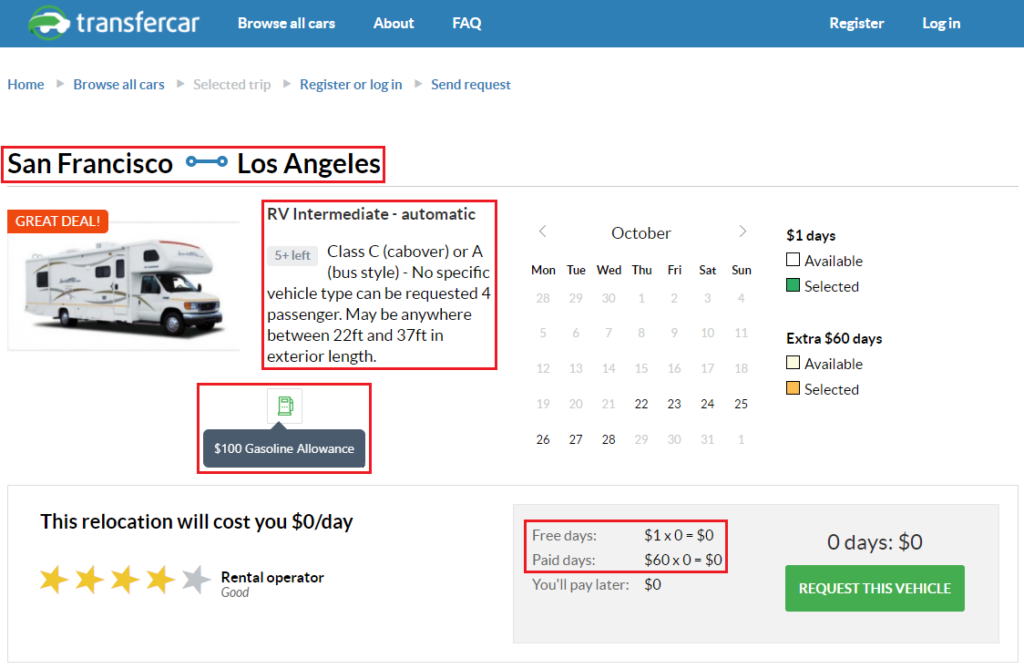 Several 1 Way RV Relocation Deals for Several 1 Way RV Relocation Deals ...