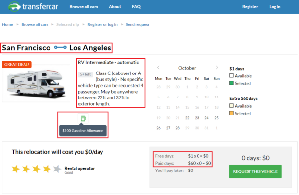 Several 1 Way RV Relocation Deals for Several 1 Way RV Relocation Deals ...