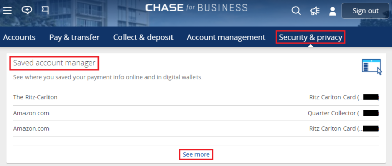 Chase Saved Account Manager: Track Where your Credit Cards are Stored ...