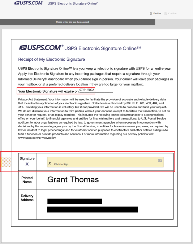 New USPS Informed Delivery Feature: Electronic Signature Online (eSOL ...