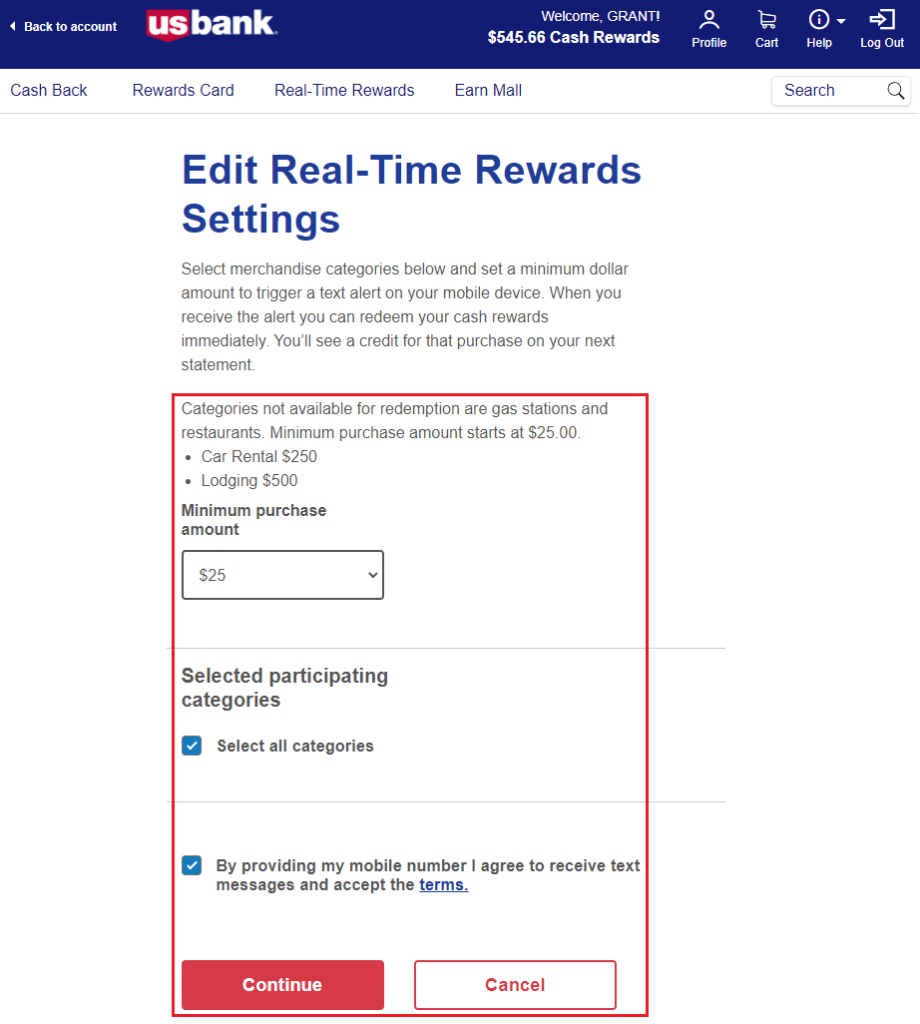 Real-Time Rewards Not Working on my US Bank Business Triple Cash ...