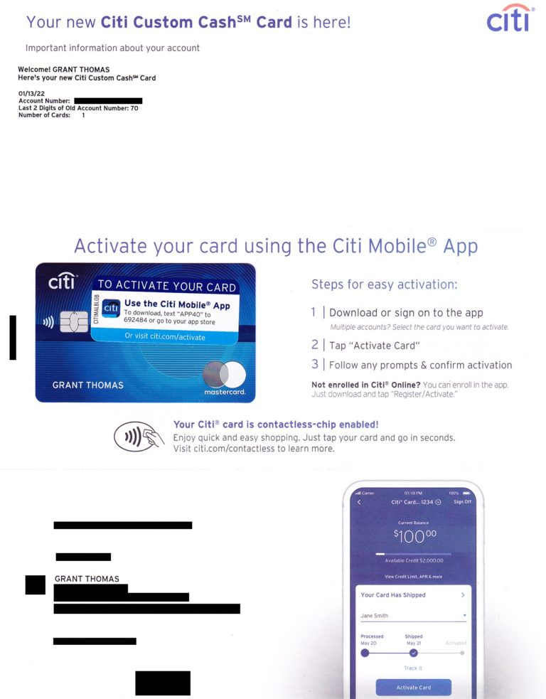 Unboxing Citi Custom Cash Credit Card: Card Art, Welcome Letter ...