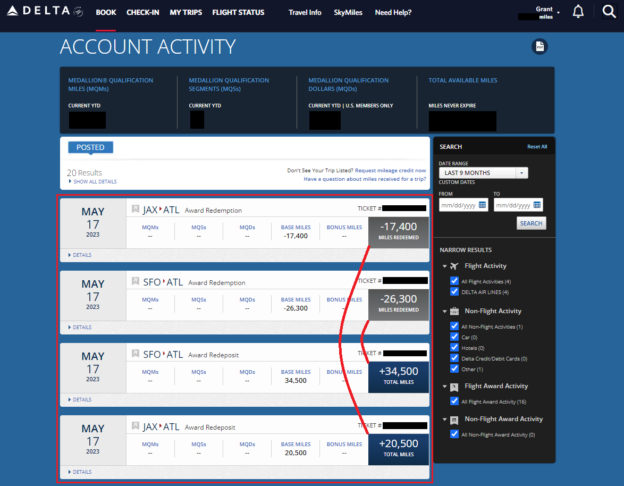 Delta TakeOff 15 Benefit (15% Award Travel Discount) Available within ...