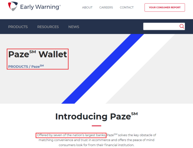 Zelle’s Parent Company (Early Warning Services) Launching New Paze Digital Wallet Service