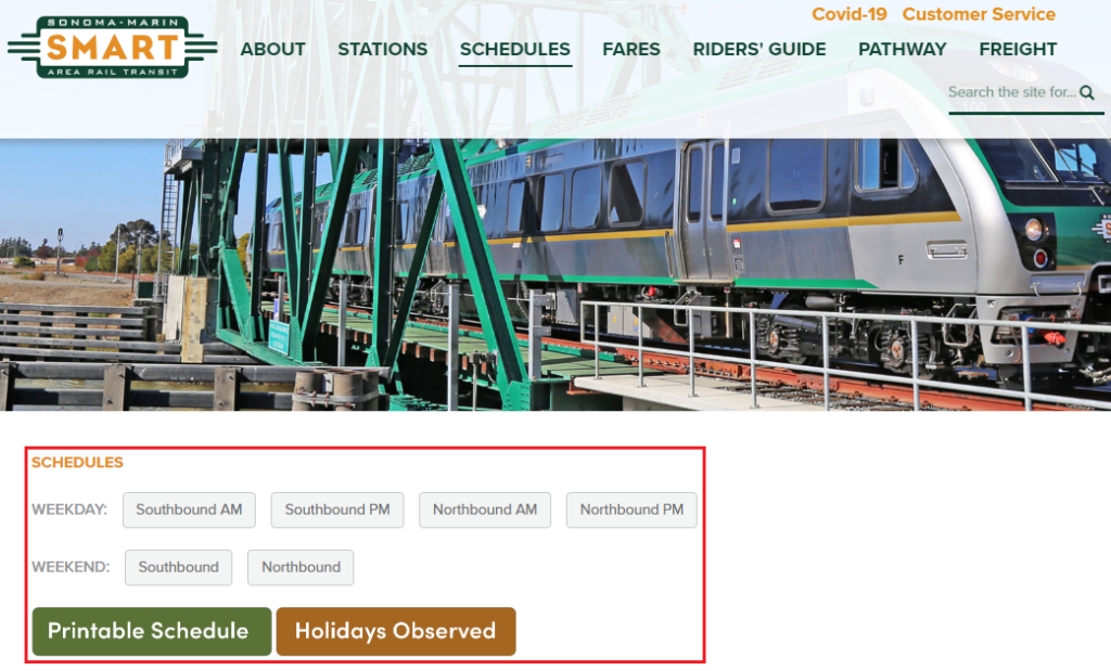 Get to the Sonoma County / Santa Rosa Airport (STS) with SMART Train ...