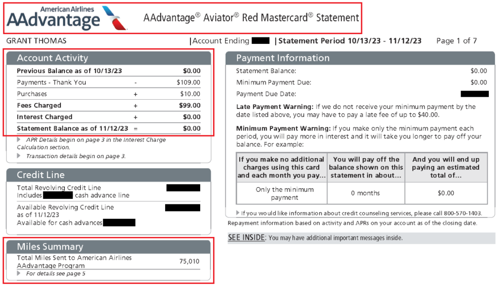 Timeline of Barclays AAdvantage Aviator Red Credit Card 75,000 American ...