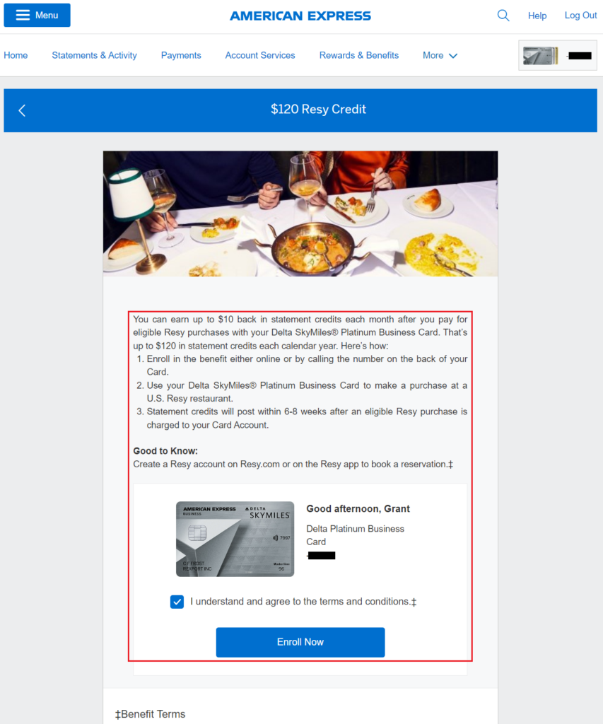 My Easy Experience with the $10 Resy Credit on my American Express ...