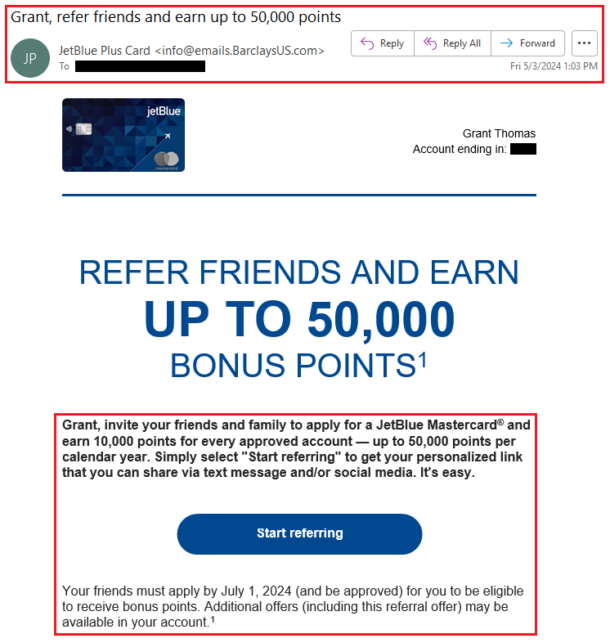 Barclays Announces JetBlue Plus Credit Card Referral Offer, Earn up to 50K Points [Referral ...